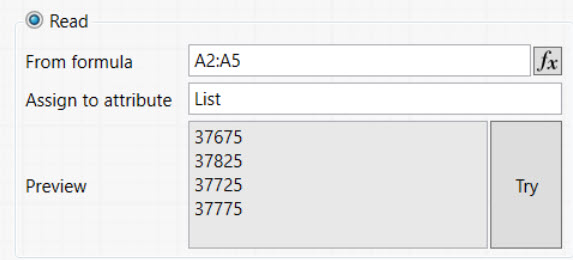 Spreadsheet Data