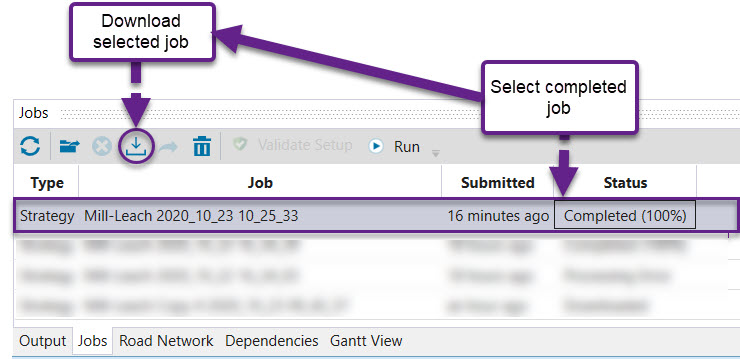 Run a Strategy Job Using the Workflow Editor