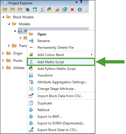 Applying a Maths Script