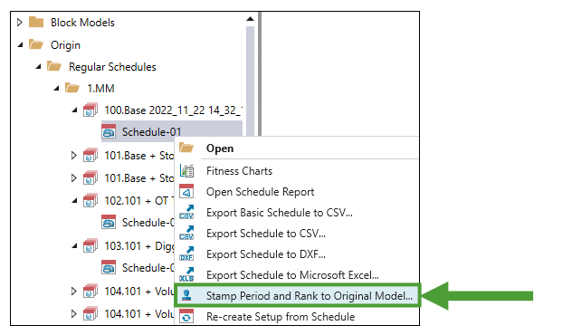 Stamp Period and Rank Back to Model