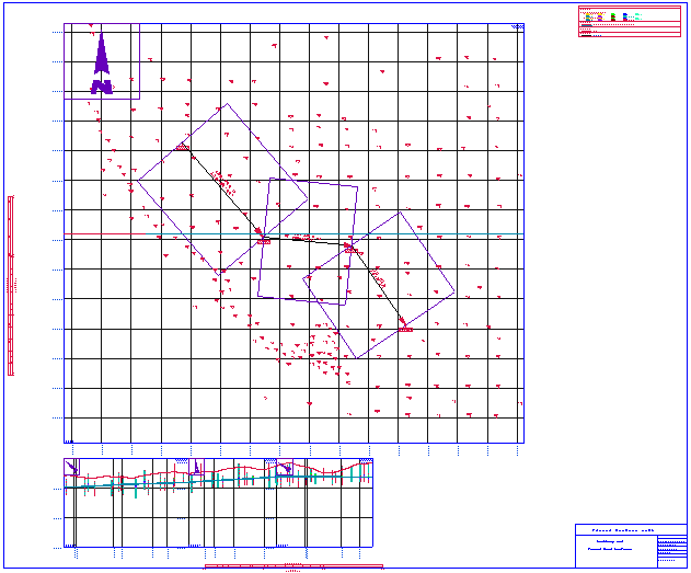 Vulcan : File : Plot : Batch Plotting : Examples : Long-Section (flexed) with Drilling