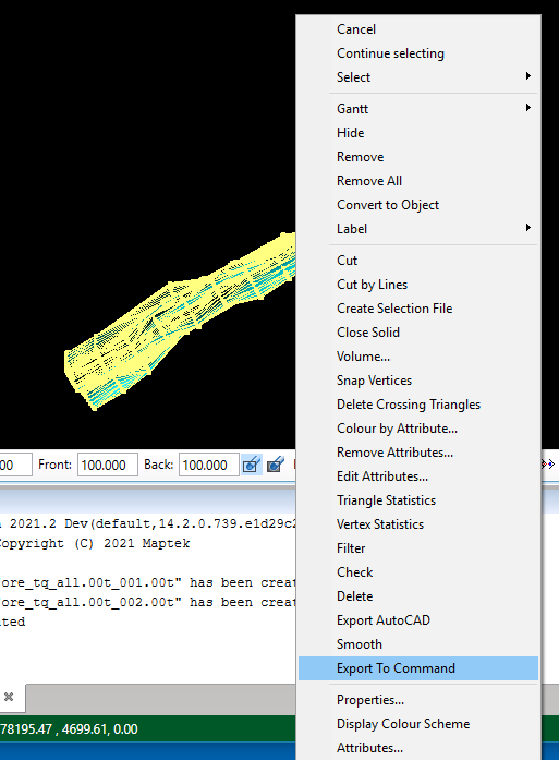 Vulcan : Analyse : External Data : Set Up Export