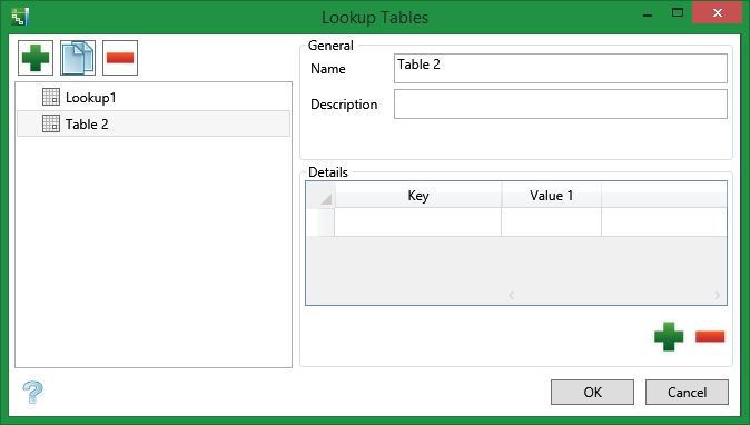 Vulcan Gantt Scheduler Setup Lookup Tables