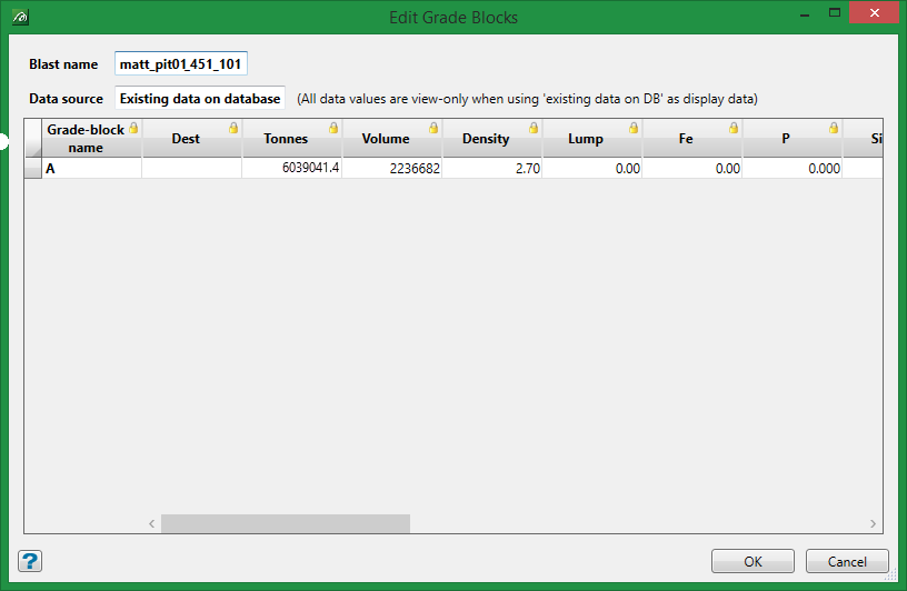 Vulcan : Grade Control : Edit Grade Blocks