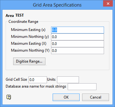 Vulcan : Grid Calc : Edit Modelling Defaults : Create Grid Specifications