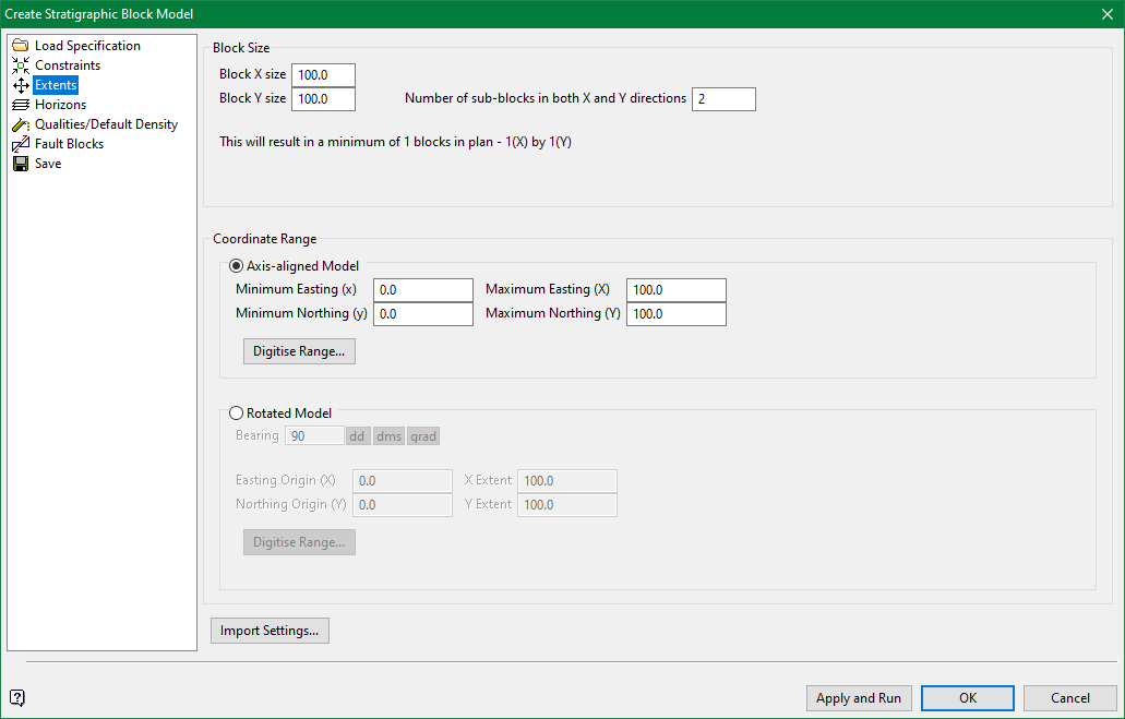 Vulcan : Grid Calc : Integrated Stratigraphic Modelling : Create HARP Model