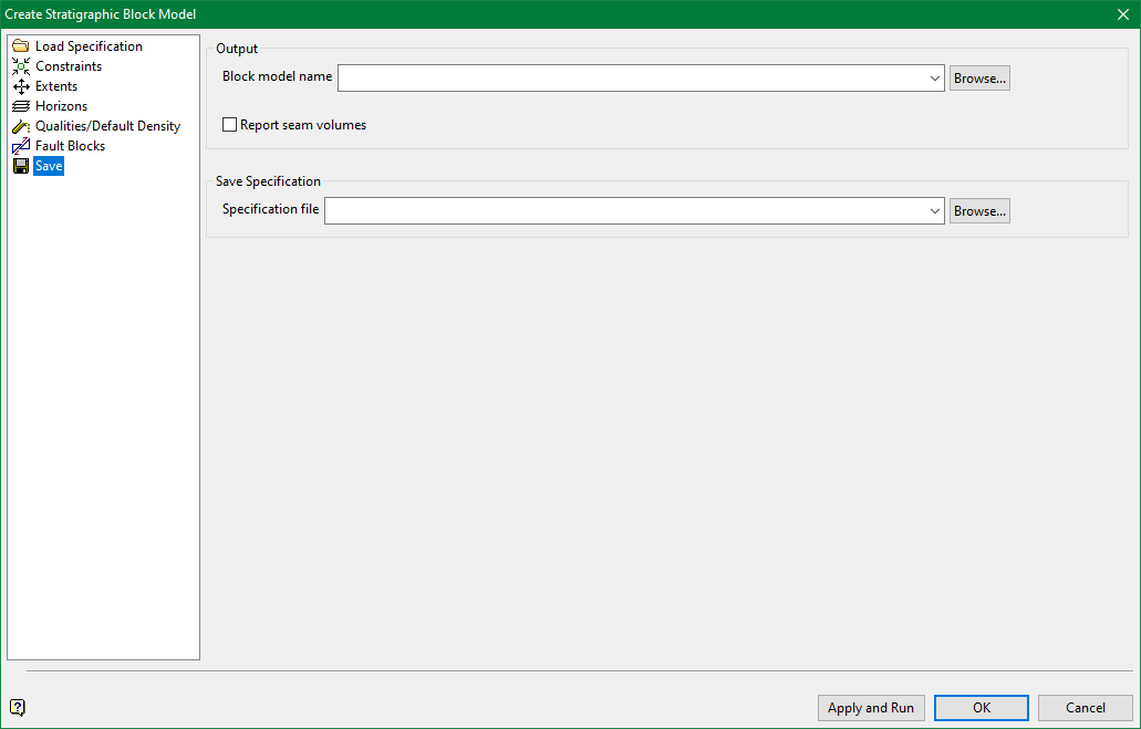 Vulcan : Grid Calc : Integrated Stratigraphic Modelling : Create HARP Model