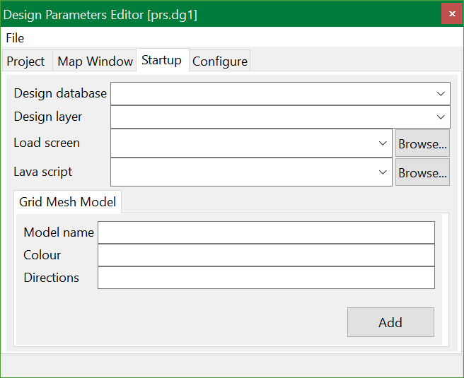 Vulcan : Introduction : Setting Up Vulcan : Creating a Project File