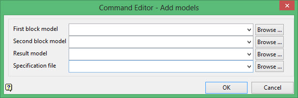 Vulcan : Block : Manipulation : Command Editor : Add models