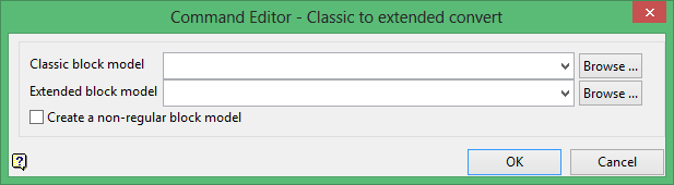Vulcan : Block : Manipulation : Command Editor : Classic to extended convert