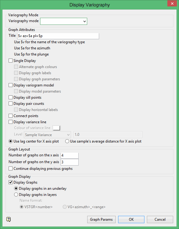 Vulcan : Block : Variography : Display