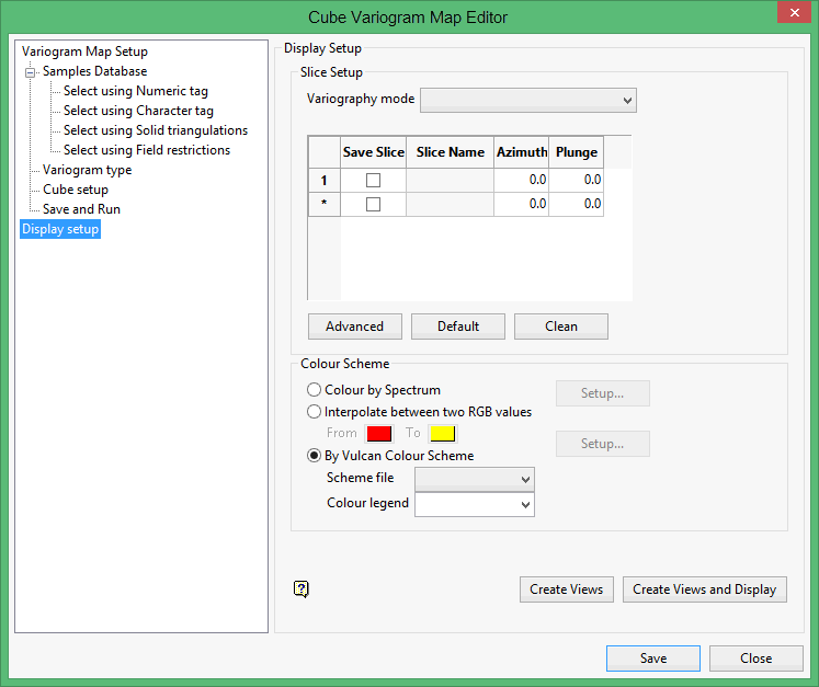 Vulcan Block Variography Cube Editor Display Setup 4810