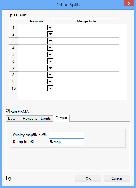 Vulcan : Grid Calc : Edit Modelling Defaults : Splits Definition