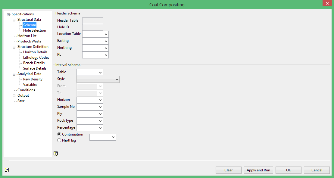 Vulcan : Grid Calc : Integrated Stratigraphic Modelling : Composite and Model Qualities : Schema