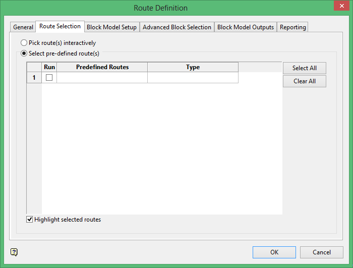 Vulcan : Open Pit : Haulage Profile : Model Route Calculation
