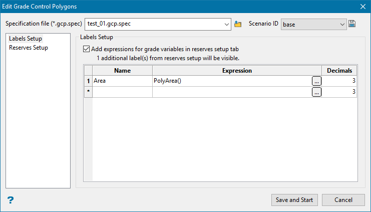 Edit Grade Control Polygons