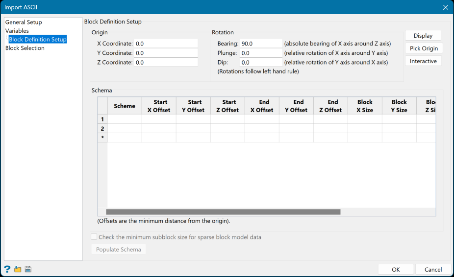 Vulcan : Block : Transfer : Import ASCII