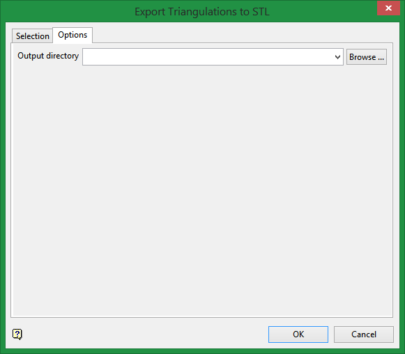 Vulcan : File : Export : Export Triangulations To STL