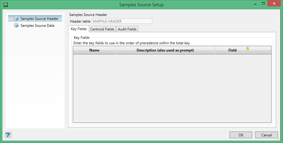 Vulcan : GradeControl : Setup : SamplesSourceSetup