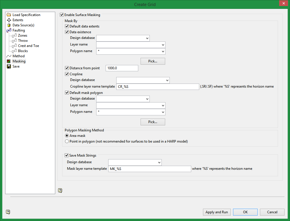 Vulcan : Grid Calc : Create Surface : Masking