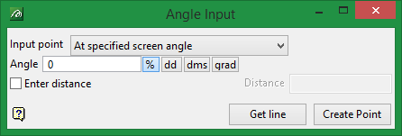 Vulcan : Toolbars : Angle Input