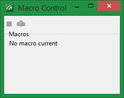 Vulcan : Toolbars : Macro Control Toolbar