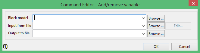 Vulcan : Block : Manipulation : Command Editor : Add/remove variable Vulcan : Block : Manipulation : Command Editor : Add/remove variable