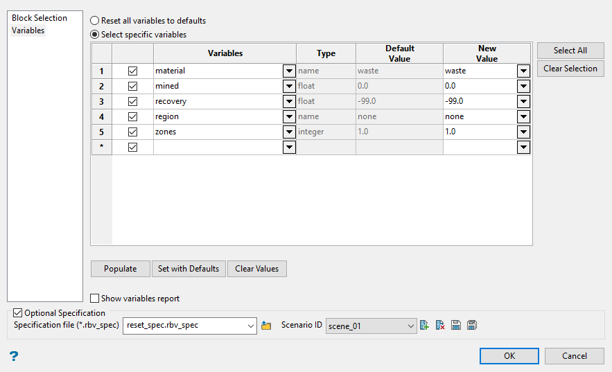 Vulcan : Block : Manipulation : Reset to Defaults