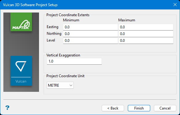 Vulcan : Introduction : Setting Up Vulcan : Creating a Project File