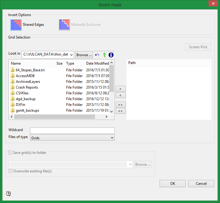 Vulcan : Model : Grid Mesh Surfaces : Invert Mask